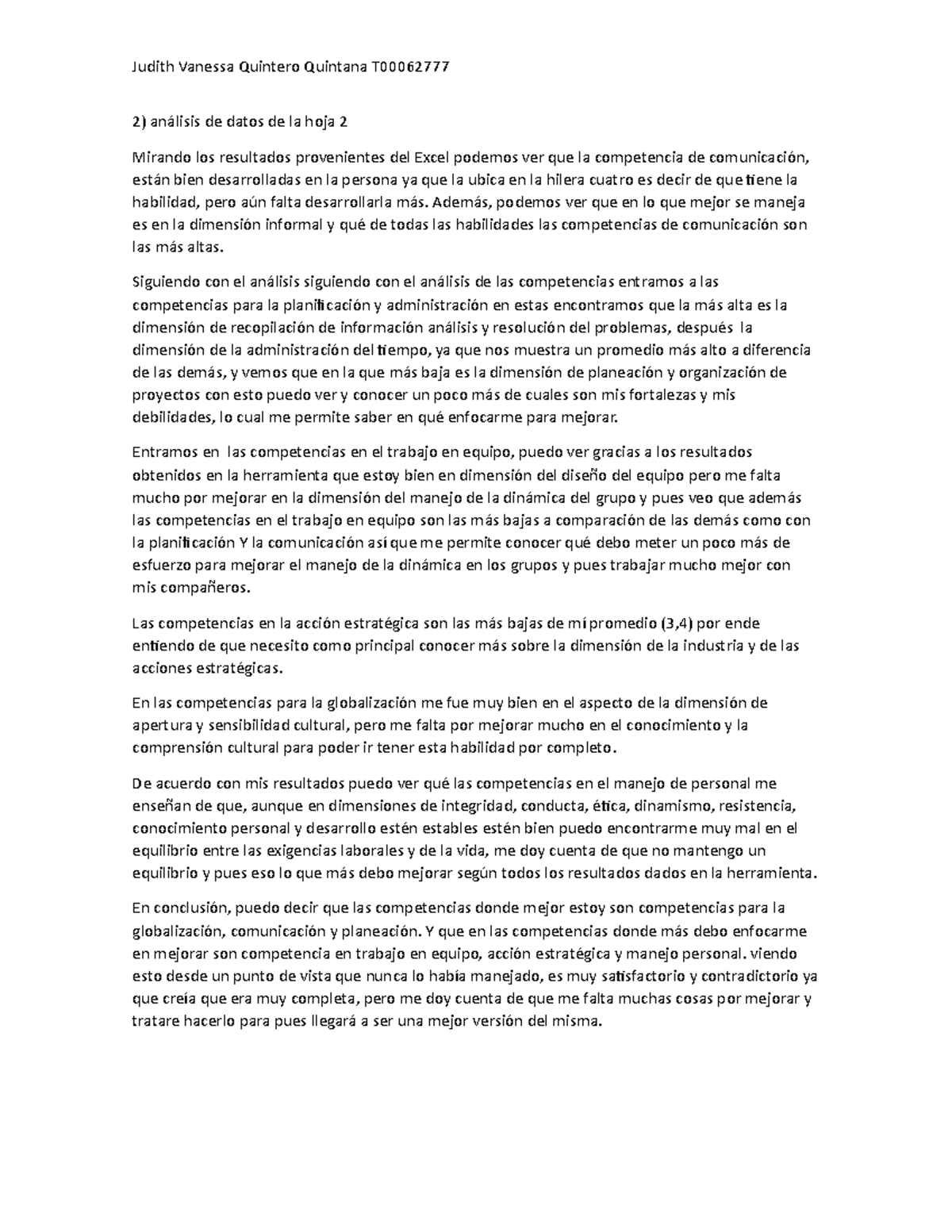 Organizaciones 2 - Judith Vanessa Quintero Quintana T análisis de datos ...