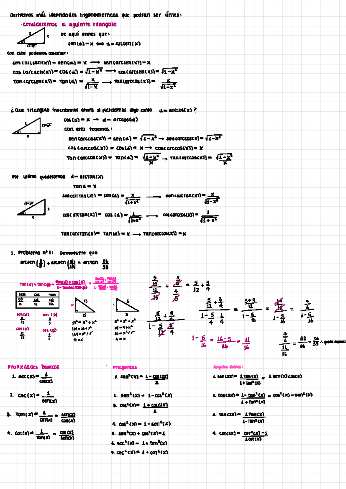 Resumo Prova 3 - jdkdkdk - Derivemos más identidades trigonometricas ...