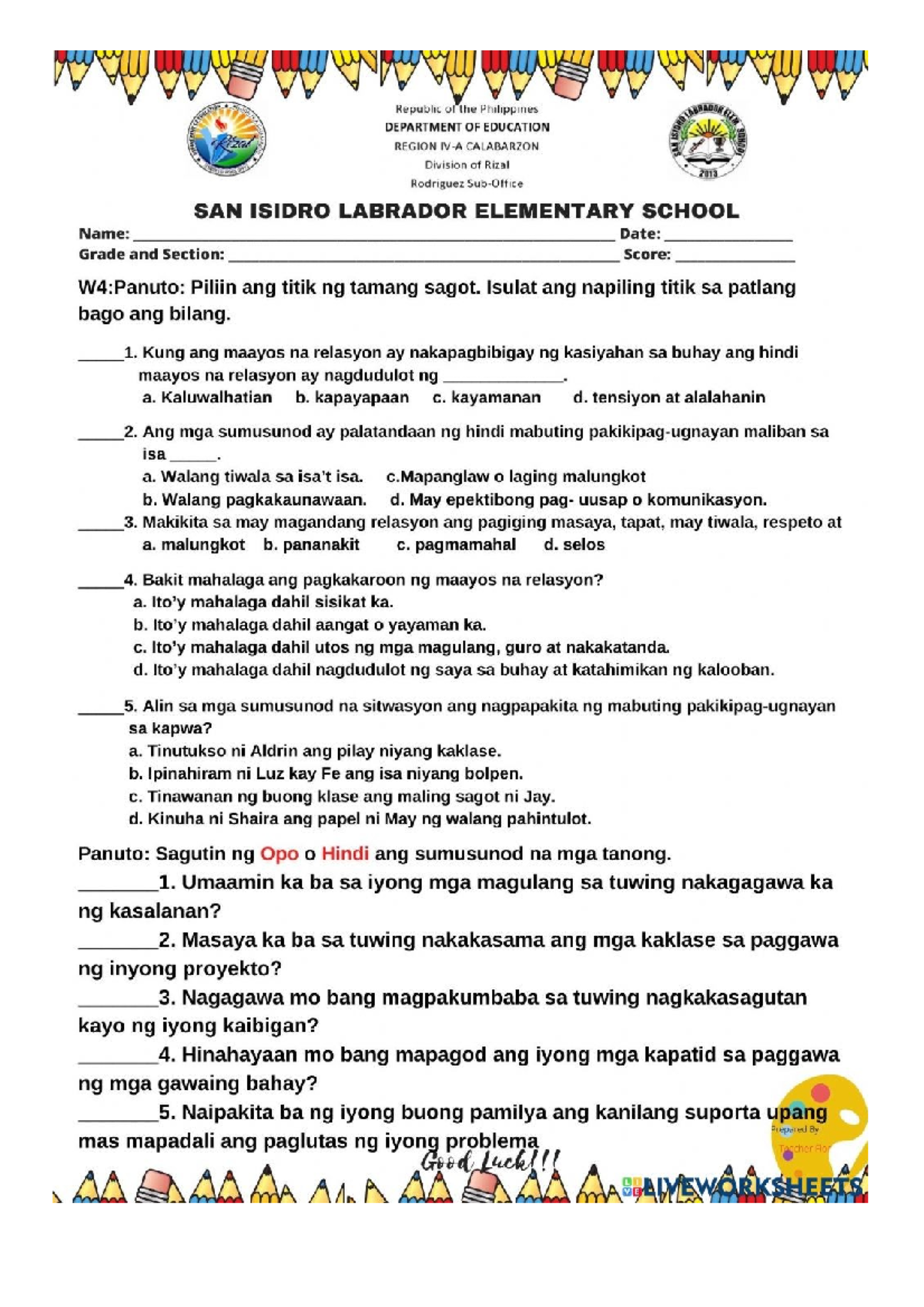 Document - assignment - MAPEH 10 - Studocu