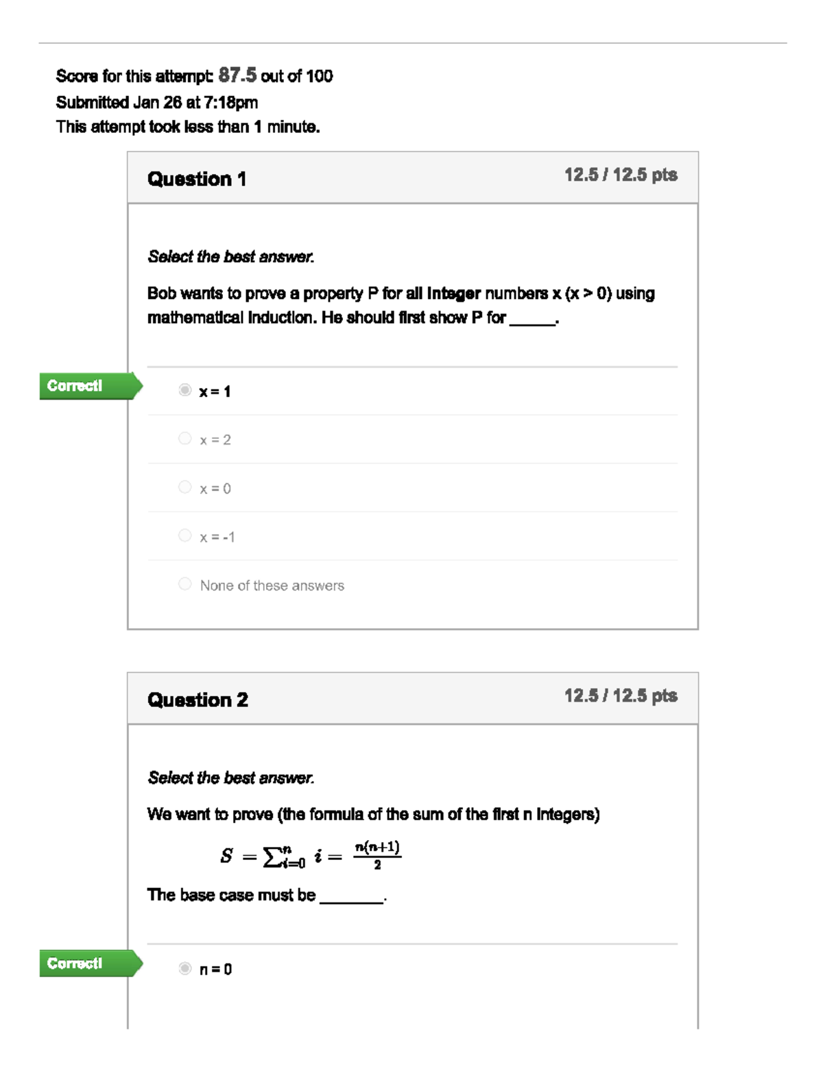 M2V2 - Practicing induction - COMP 3270 - Studocu