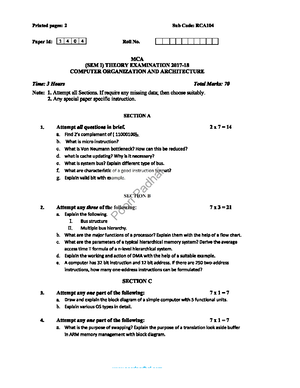 Assignment 1 2023-24 - COA - KIET Group of Institutions KIET/DEAN/2018 ...
