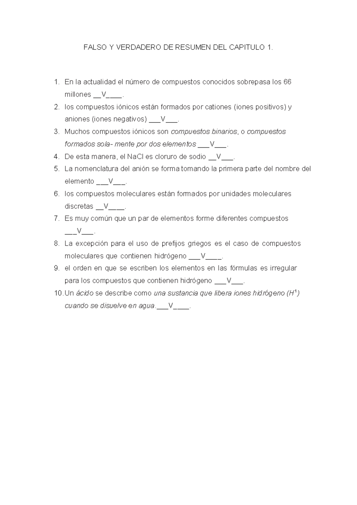 Falso Y Verdadero DE Resumen DEL Capitulo 2 FINAL QUE TE AYUDARA A ...