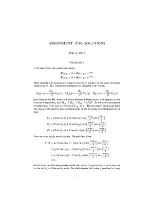 422 2016-2017 Assignment 7 - Physics 422 Assignment # 7 March 7, 2017 ...