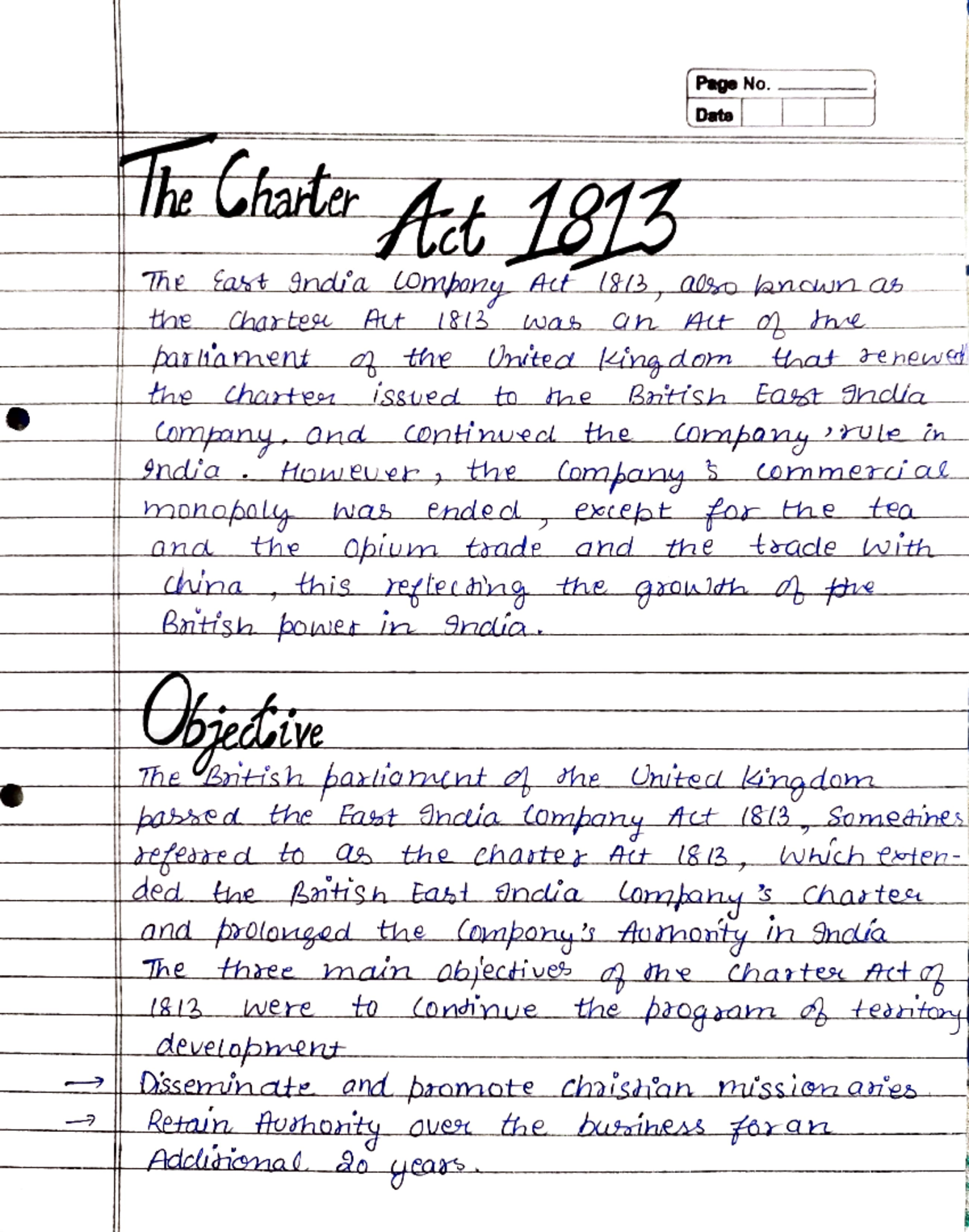 Charter Act 1813 - Economic - B.A Economics - Studocu