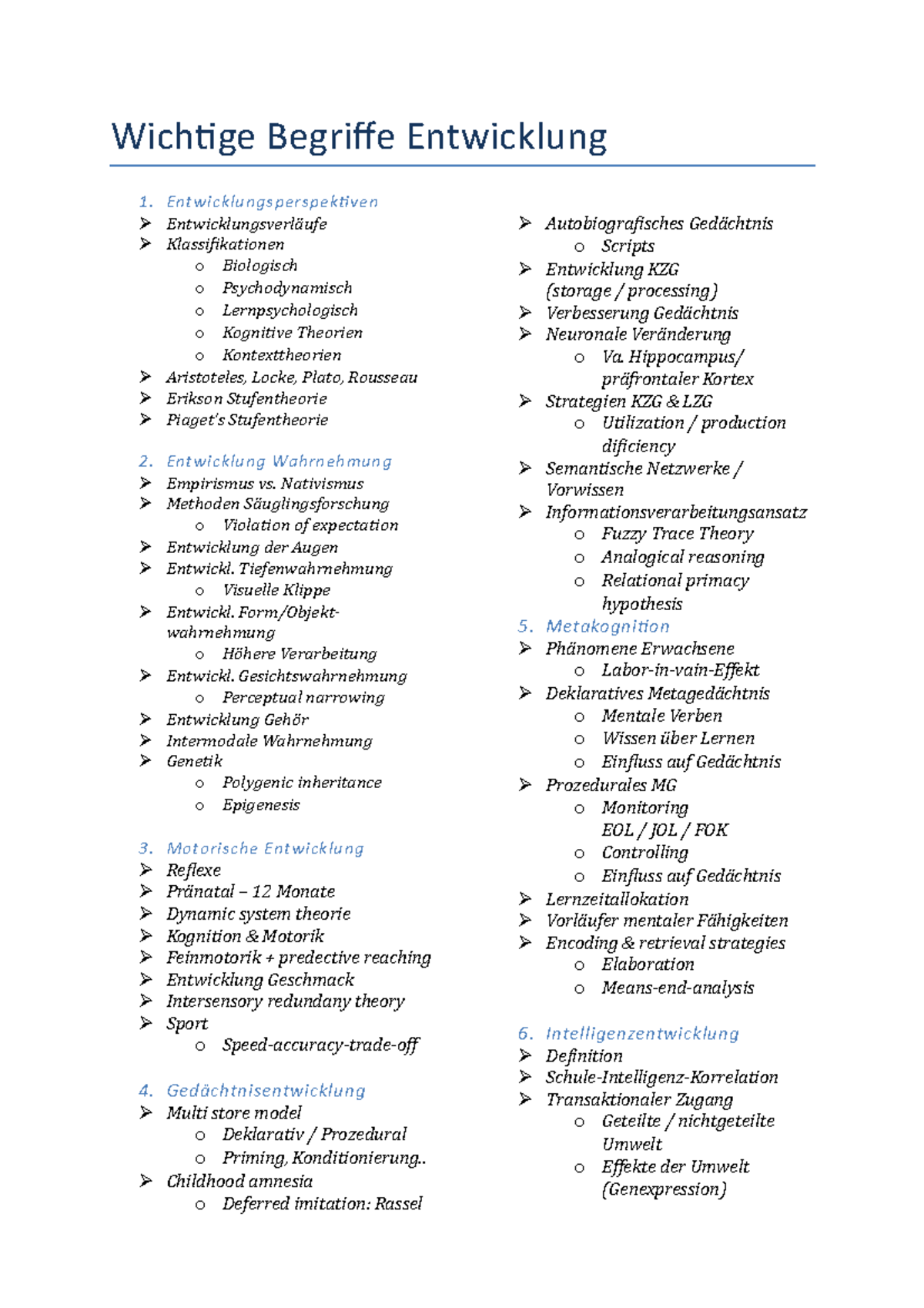 Wichtige Begriffe Entwicklung - Wichtige Begriffe Entwicklung ...