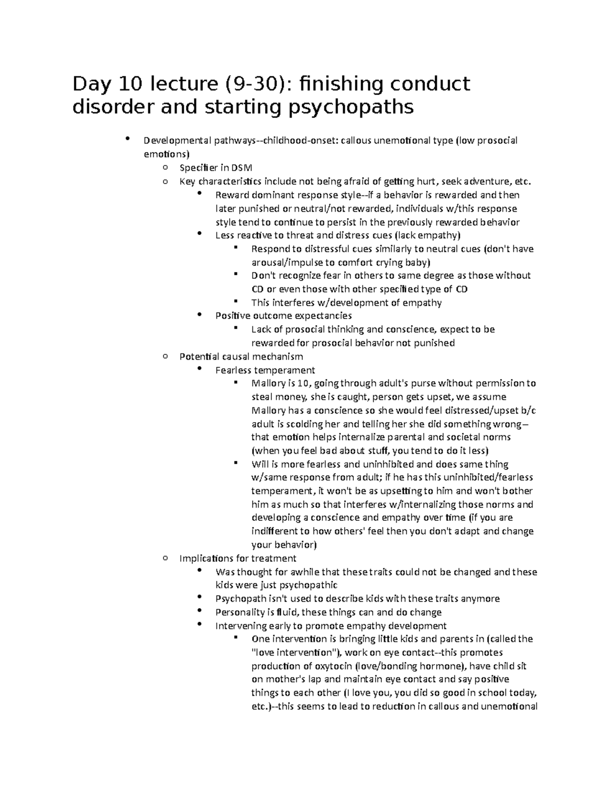Day 10 lecture BDC - Timothy Stickle - Day 10 lecture (9-30): finishing ...