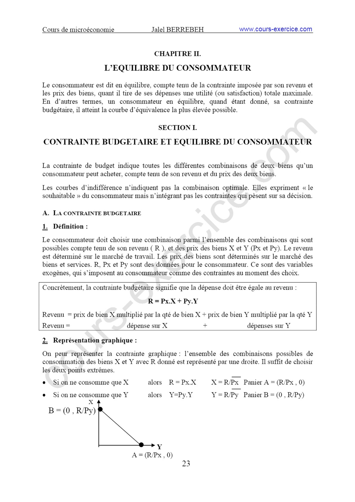 Lequilibre-du-consommateur - Sciences Economique et de Gestion - Studocu