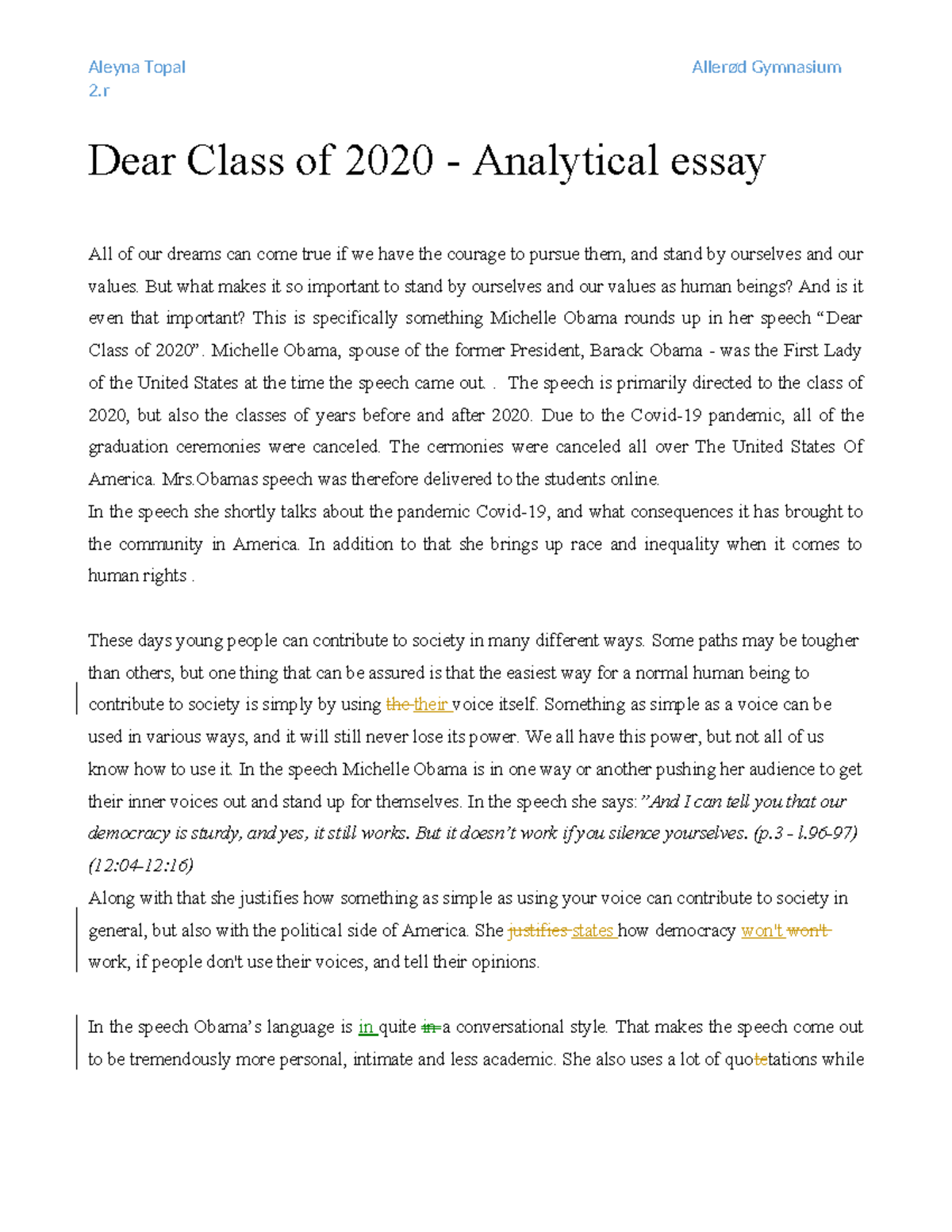 Dear class of 2022 - Aleyna Topal Allerød Gymnasium 2 Dear Class of ...