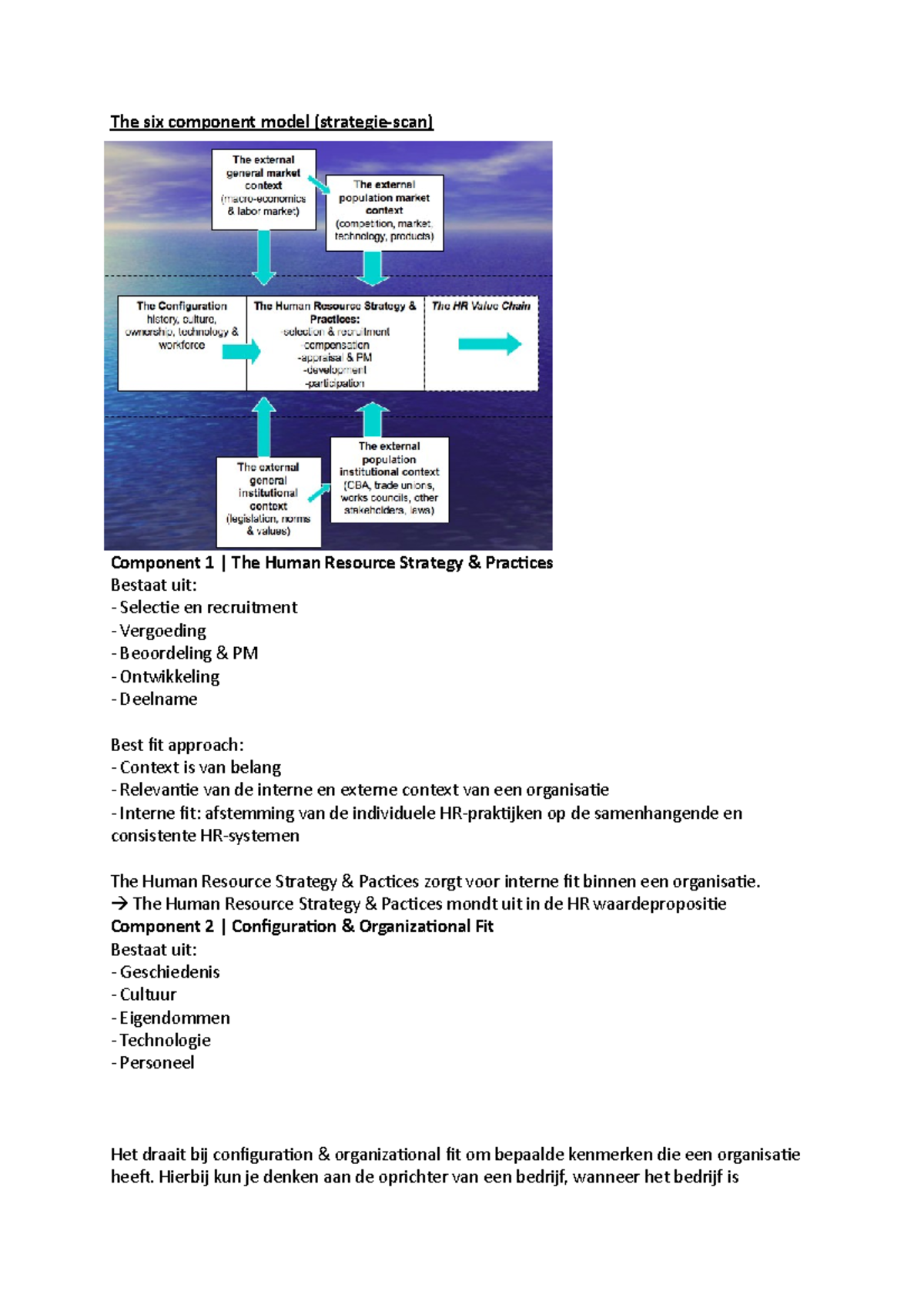 The six component model - The Human Resource Strategy &amp; Pactices ...