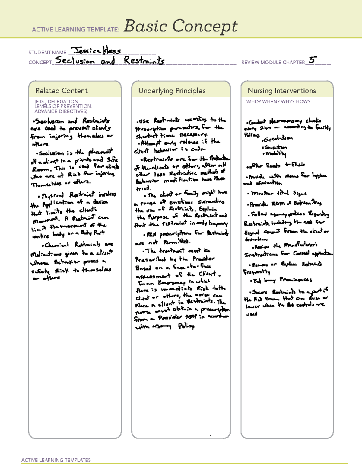 ATI temp5 - ati - NUR 2832 - ACTIVE LEARNING TEMPLATES Basic Concept ...