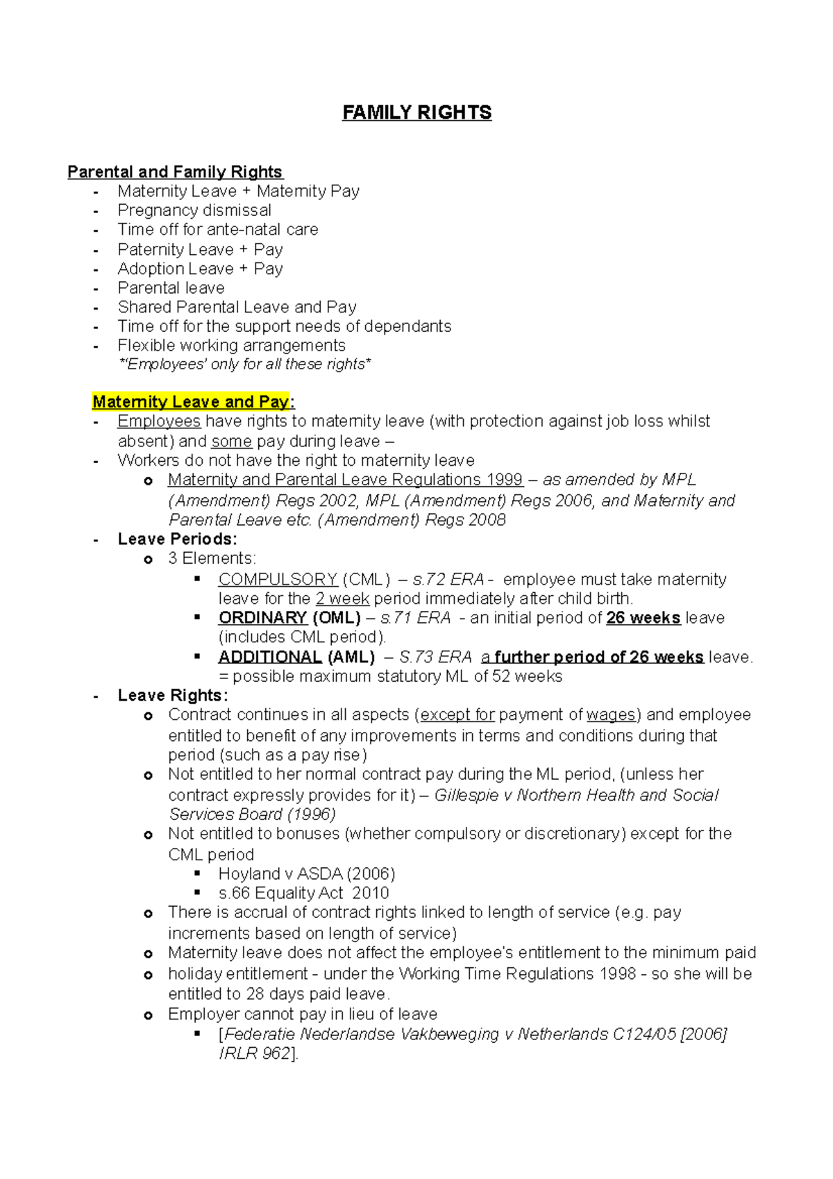 4.1 - Family Rights - FAMILY RIGHTS Parental and Family Rights ...