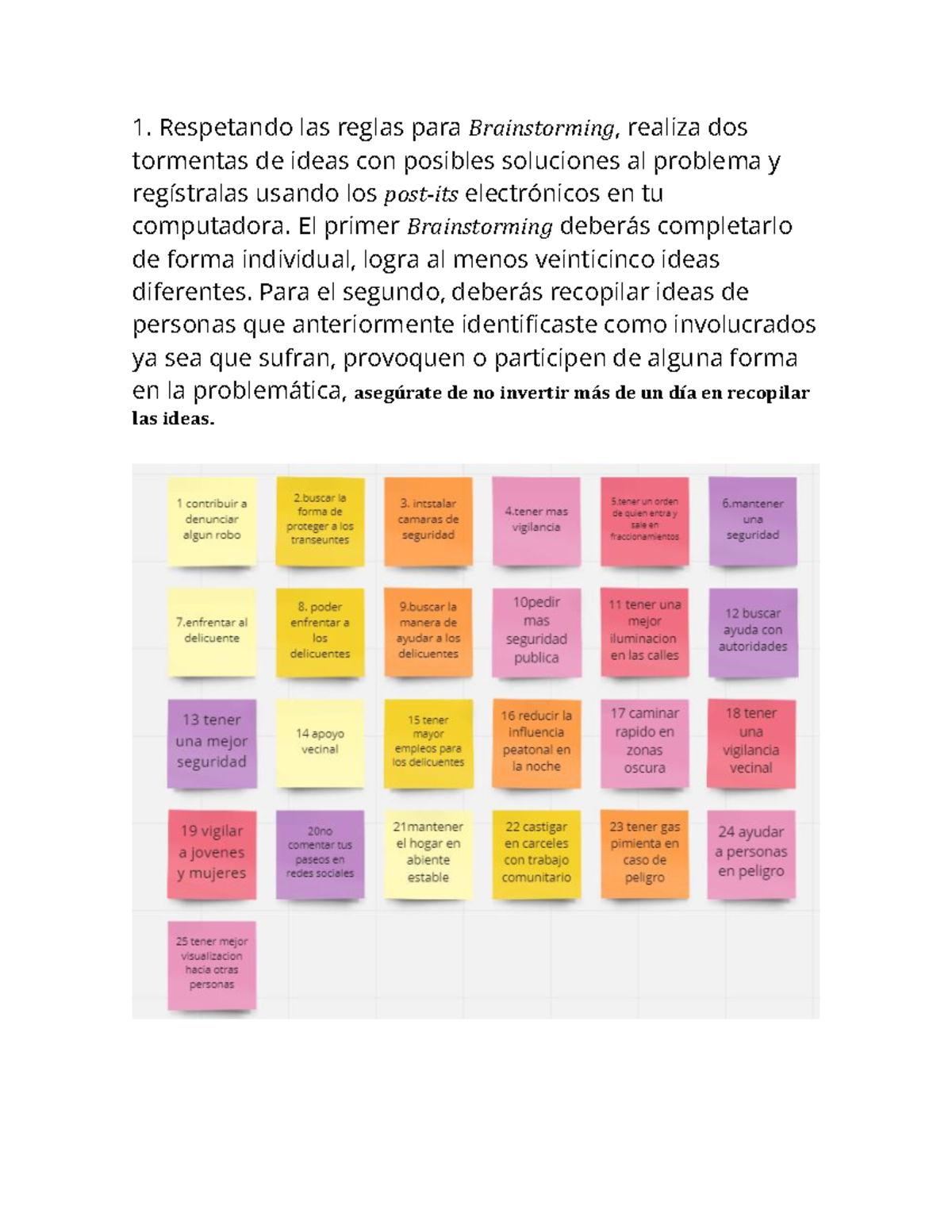 A6JLVQ SO - dsdssd - 1. Respetando las reglas para Brainstorming ...