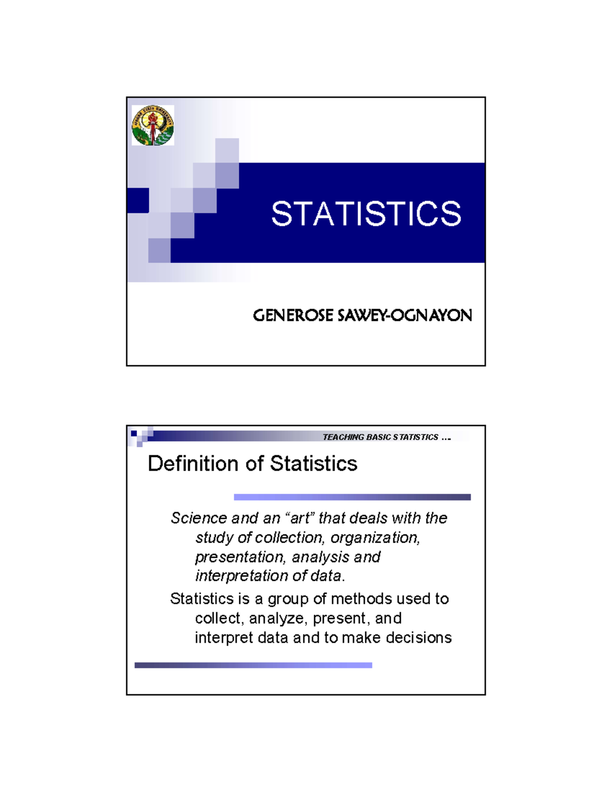 Basic-Stat-Review - This will serve as reference to both teachers and ...