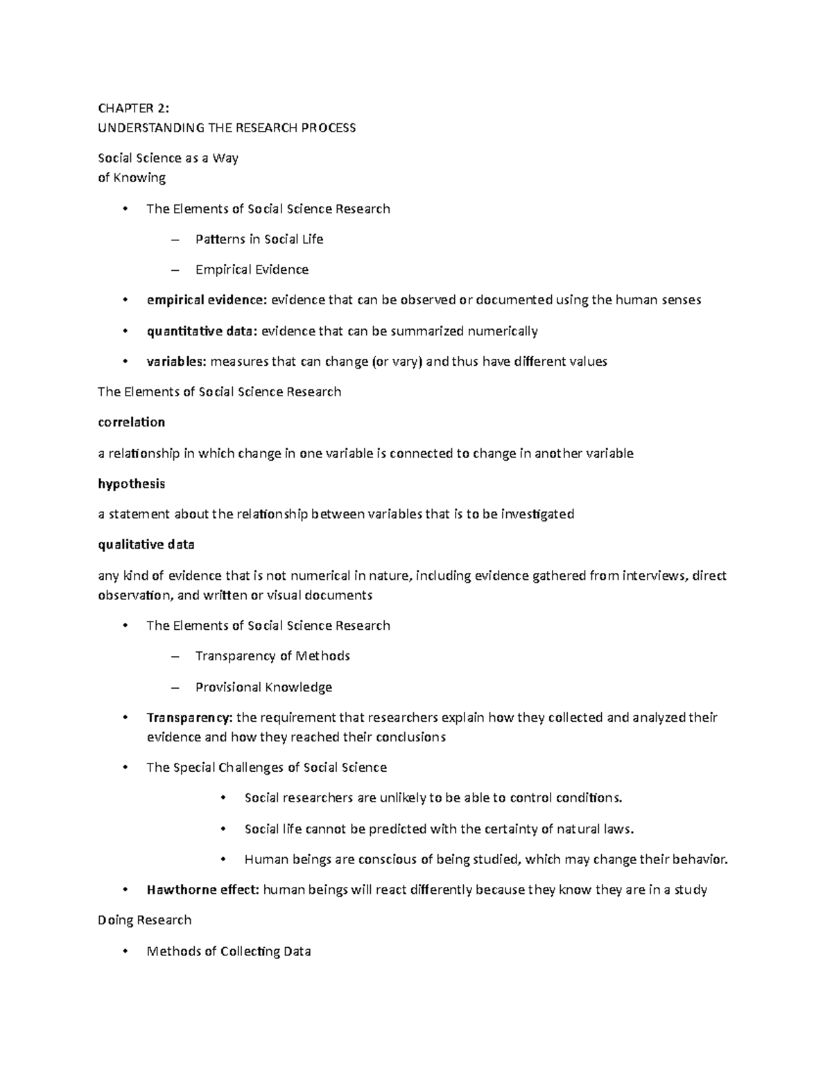 Chapter 2 Understanding THE Research Process - CHAPTER 2: UNDERSTANDING ...