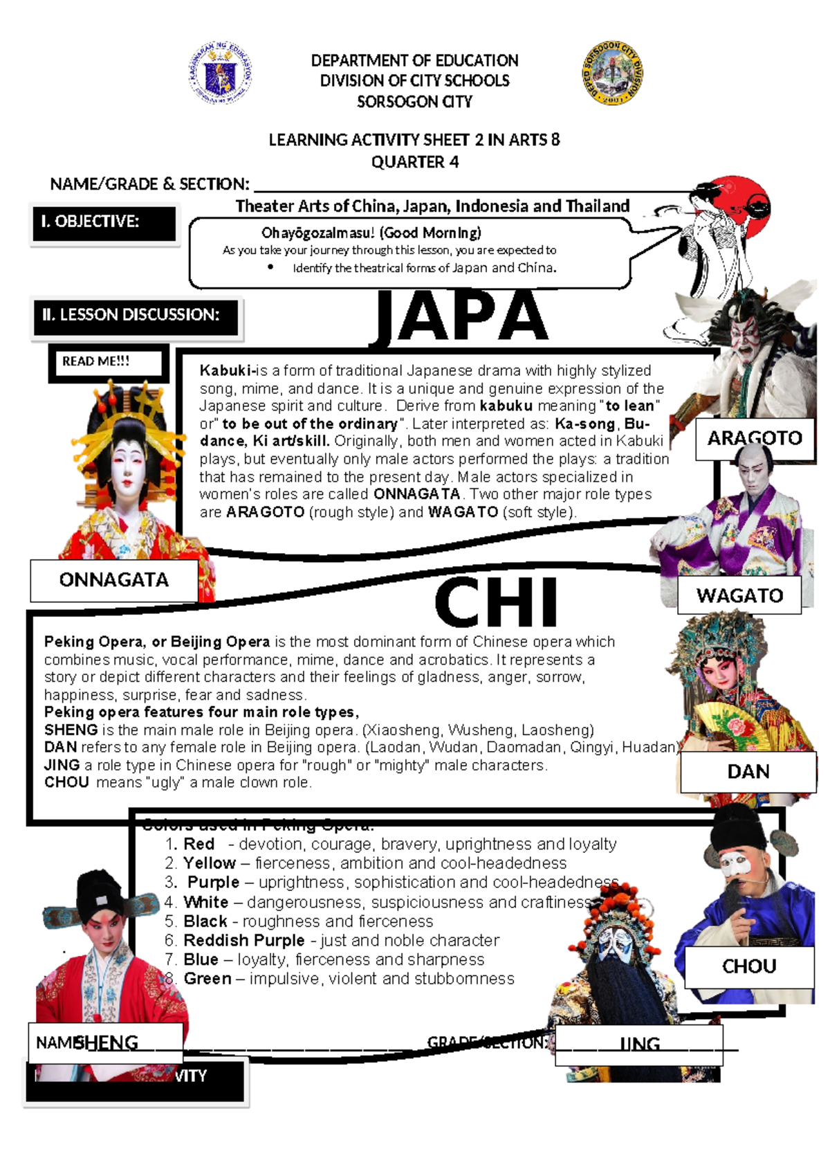 Q4 - For Answer Guides - Kabuki-is a form of traditional Japanese drama ...