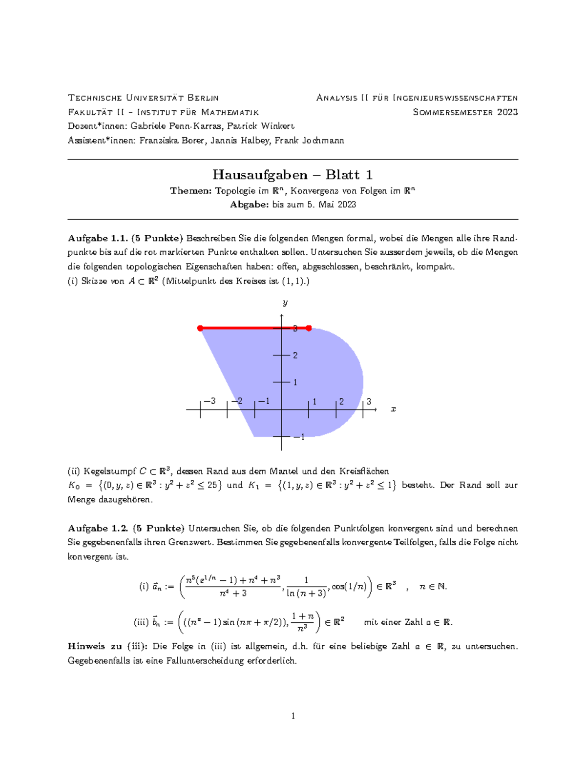 Ueb1,HA - Analysis II - TU Berlin - Studocu