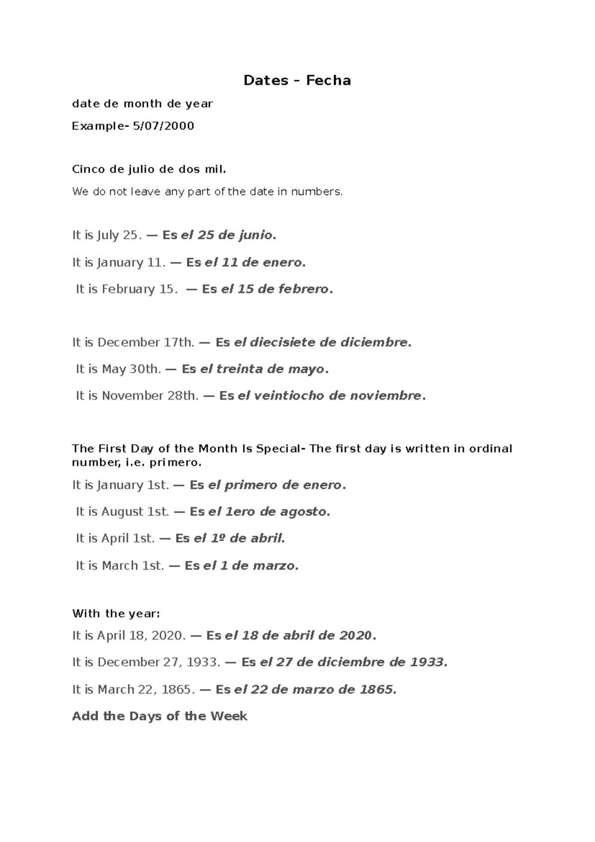15-La fecha, dias de la semana, meses del año-24-02-2024 - Dates ...