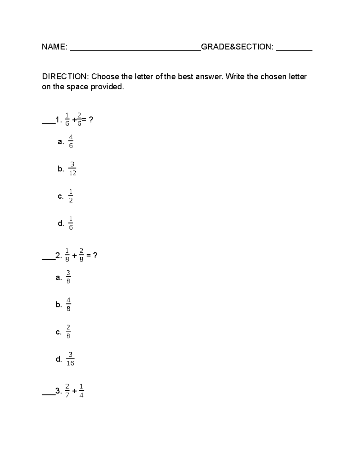 Multiple-choice-test - NAME: _____________________________GRADE&SECTION ...