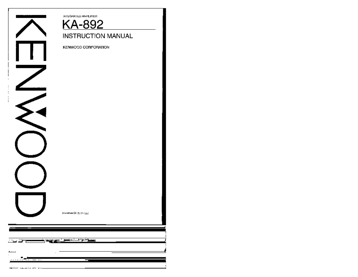 Kenwood KA 892 Owners Manual - économie gestion - Studocu