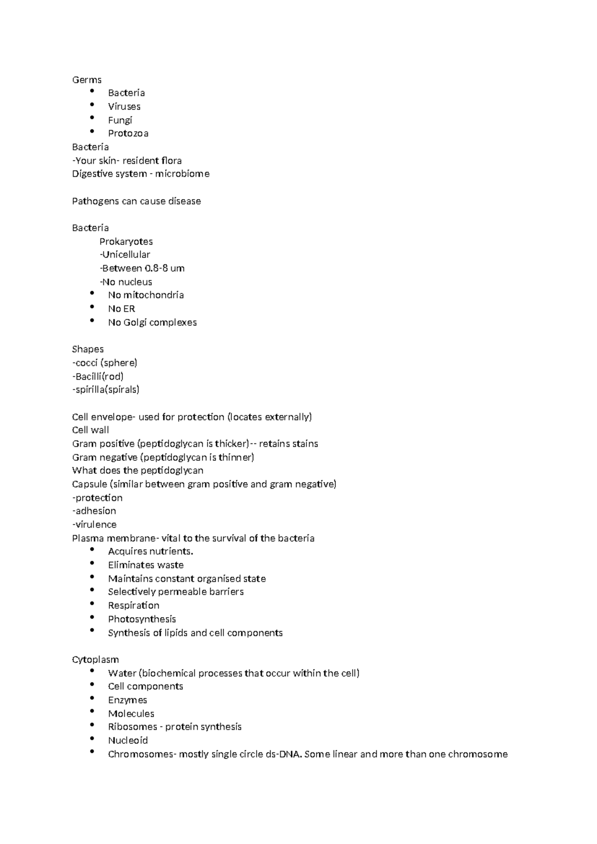 Bacteria - Germs Bacteria Viruses Fungi Protozoa Bacteria -Your skin ...