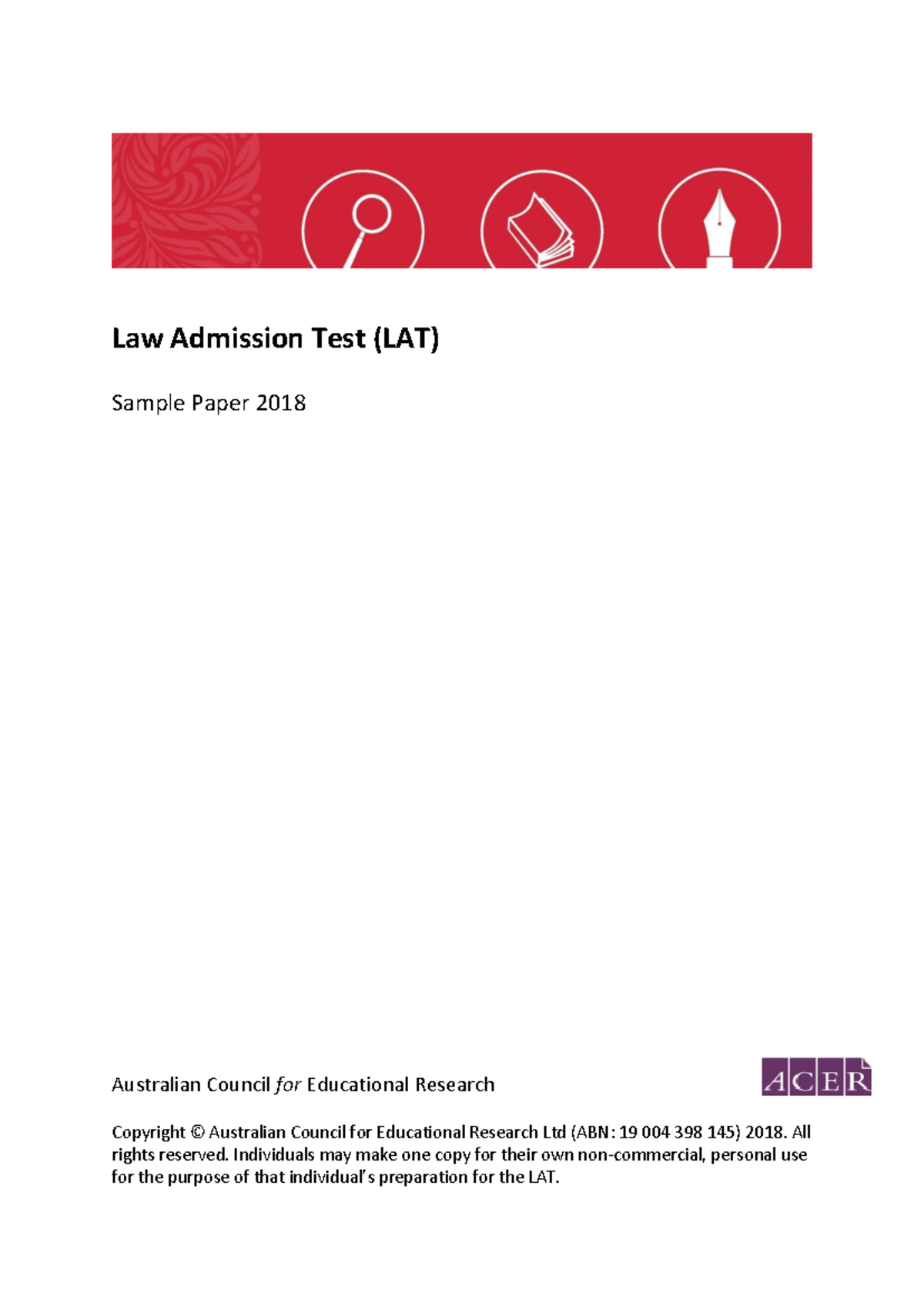 Law Admission Test Sample Paper for Website 2018 - Law Admission Test ...