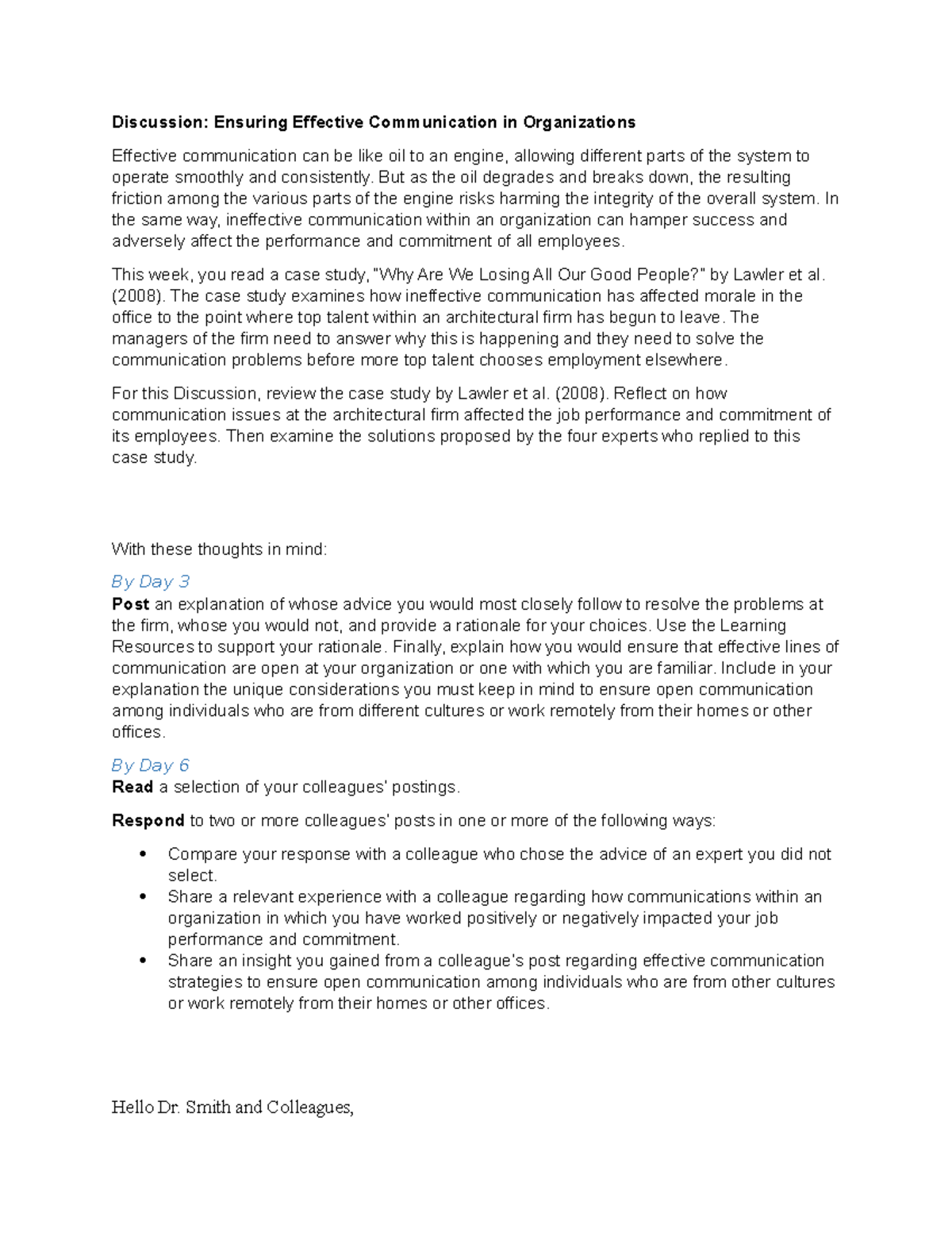 Week 2 Discussion - Class Assignment - Studocu