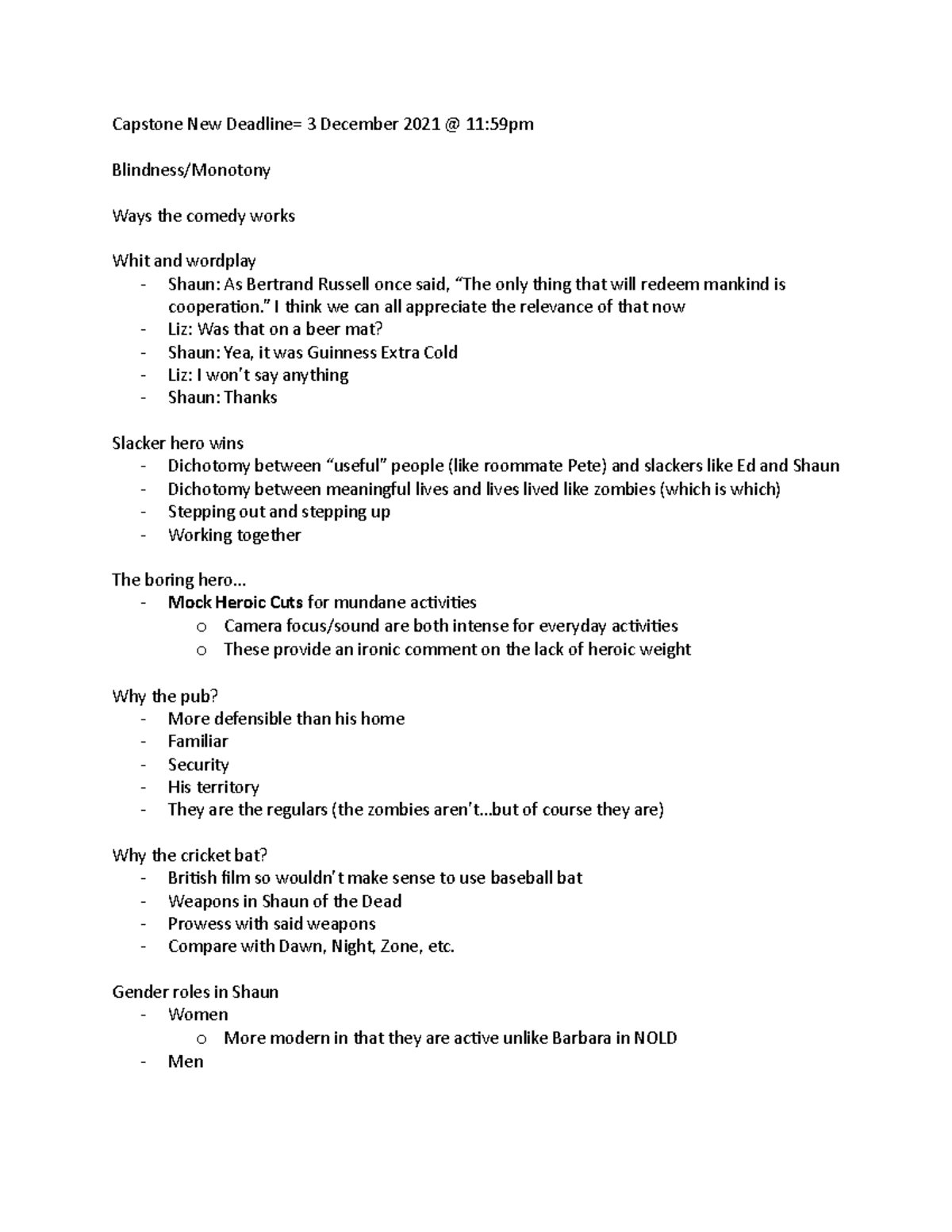 Zombie Nov 17 2021 - This information will be used from notes and what ...
