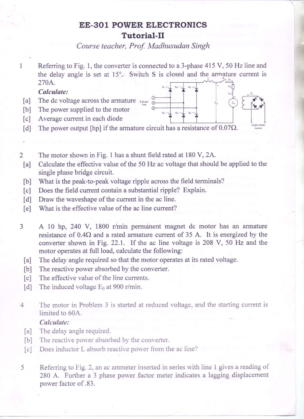 Questions Paper with solution organized-1-2 - Power Electronics - Studocu