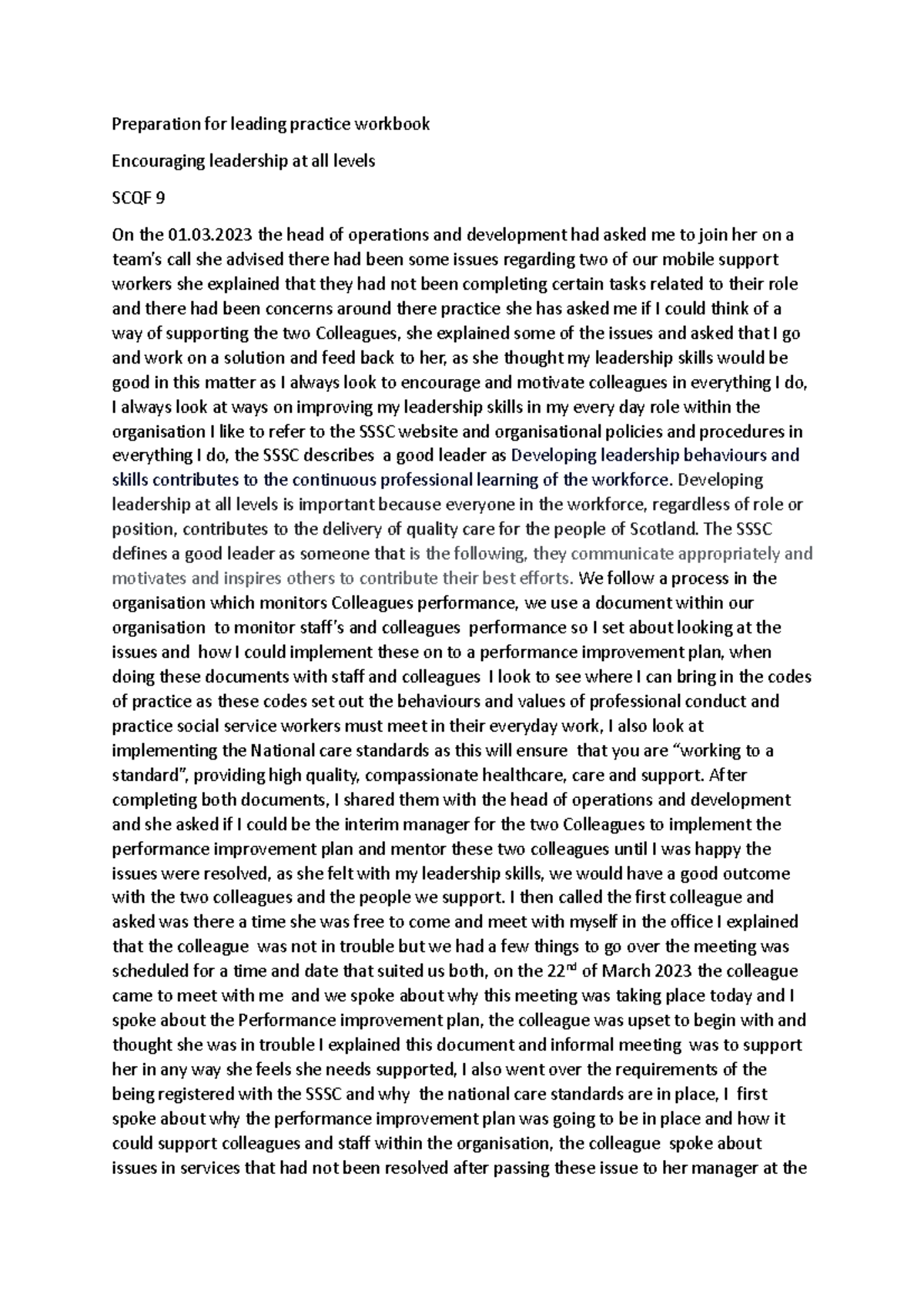 Preparation for leading practice workbook - Preparation for leading ...