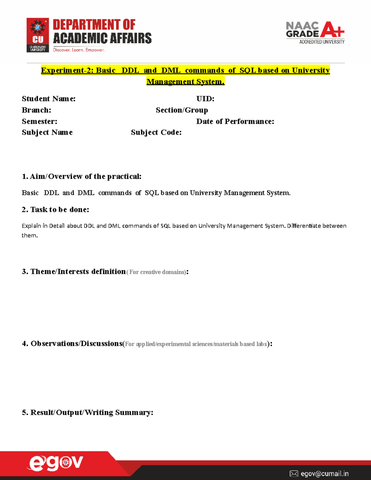 Sample Worksheet-2 its a sample worksheet \ - Experiment-2: Basic DDL ...