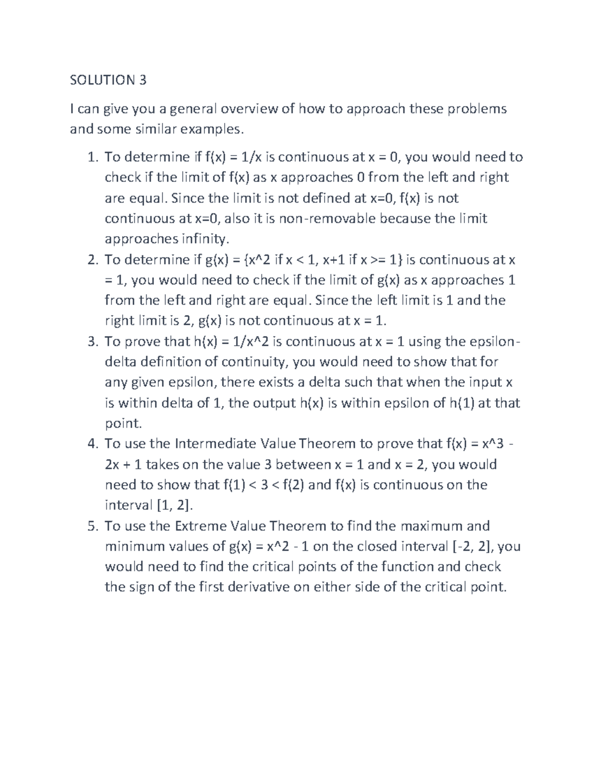 Document 20 (35) - These are Exercices created by me about continuity ...