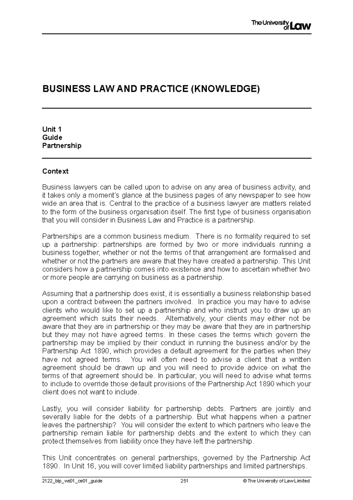 Preparatory Task - Prep Task LPC LLM - BUSINESS LAW AND PRACTICE ...