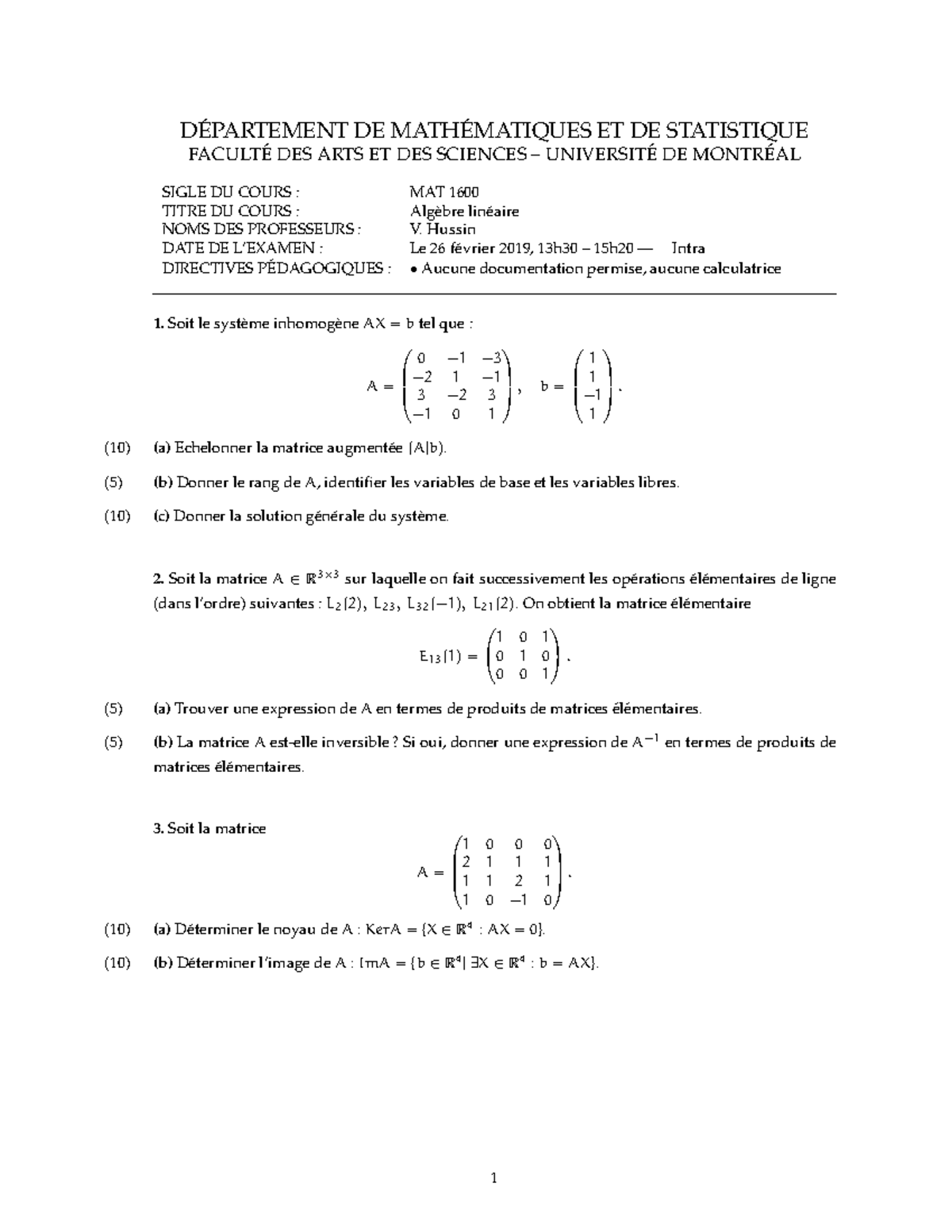 Intra MAT 1600-Hiv2019 - D ́EPARTEMENT DE MATH ́EMATIQUES ET DE ...