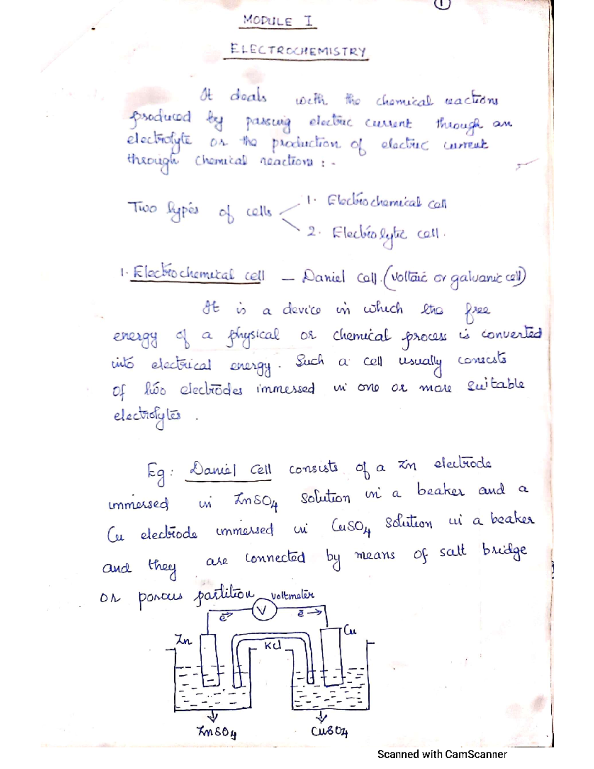 engineering chemistry notes module electrochemistry - Studocu