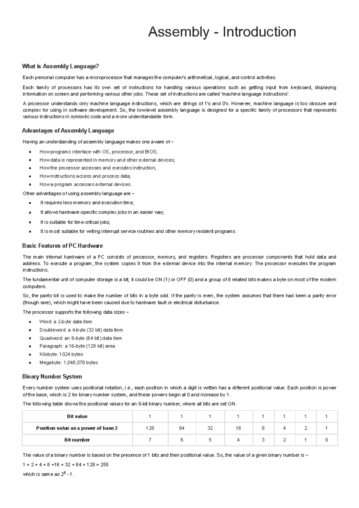 Assembly - Introduction for everyone - Assembly - Introduction Assembly ...