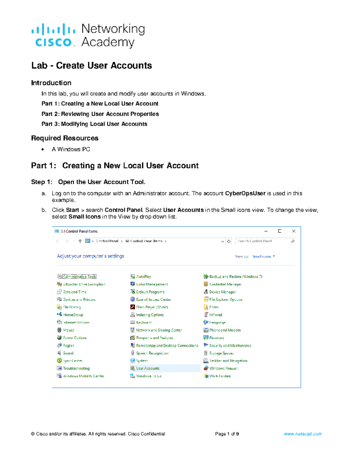 2.2.1.10 Lab - Create User Accounts-nine - Introduction In this lab ...