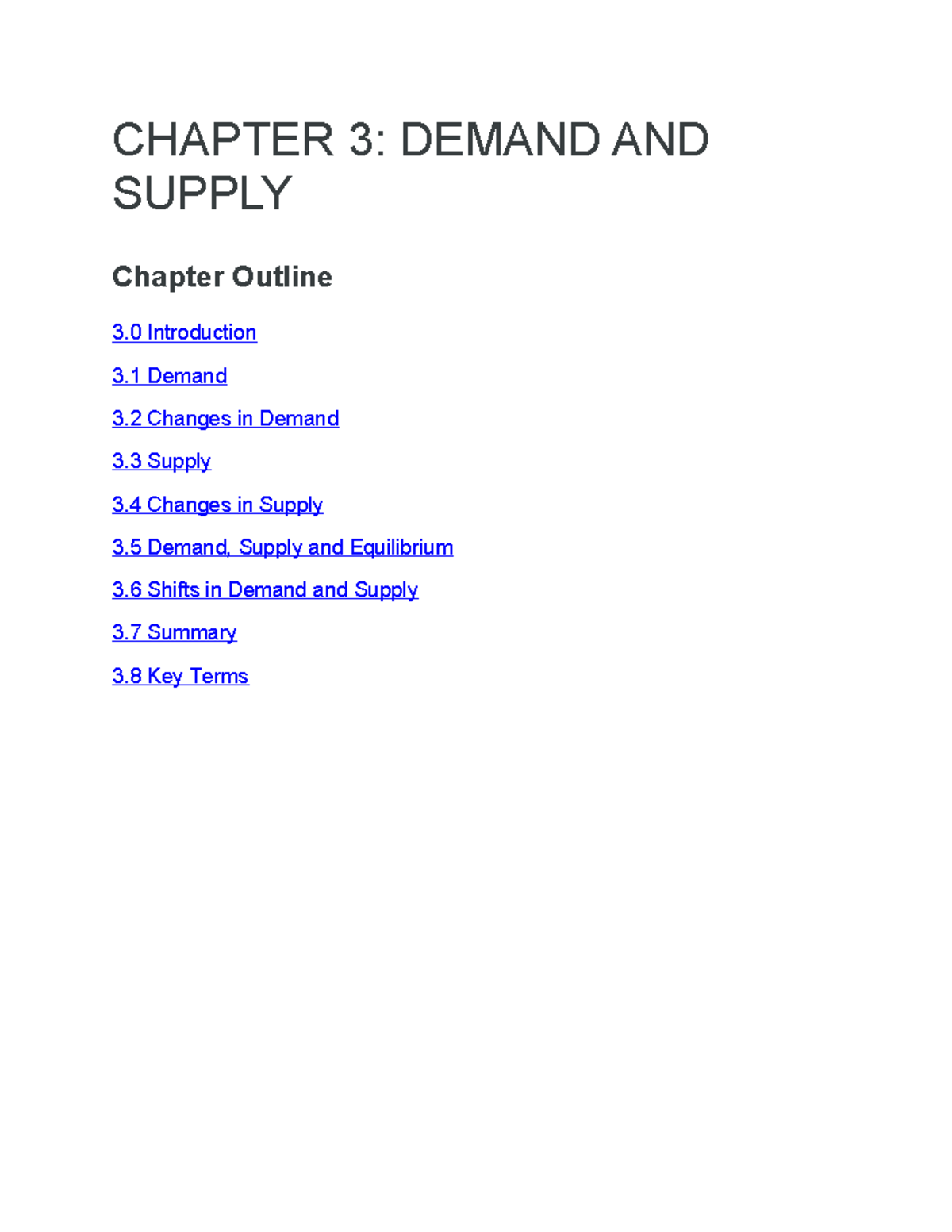Chapter 3 ( Demand AND Supply) - CHAPTER 3: DEMAND AND SUPPLY Chapter ...