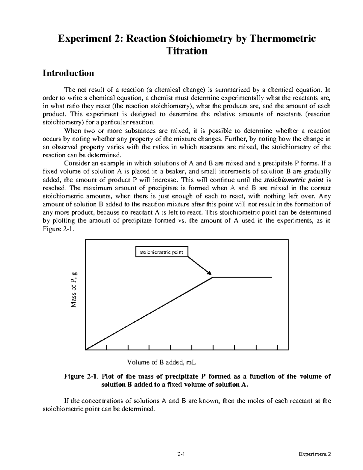 Chemlab - A lab revolving around general chemistry lectures - 2-1 ...