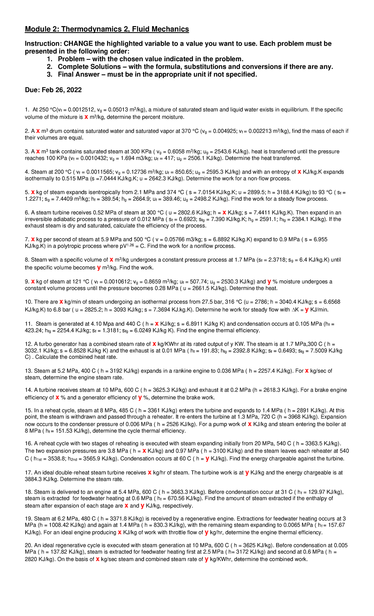 Module 2 Assignment Lecture Notes 1 Module 2 Thermodynamics 2