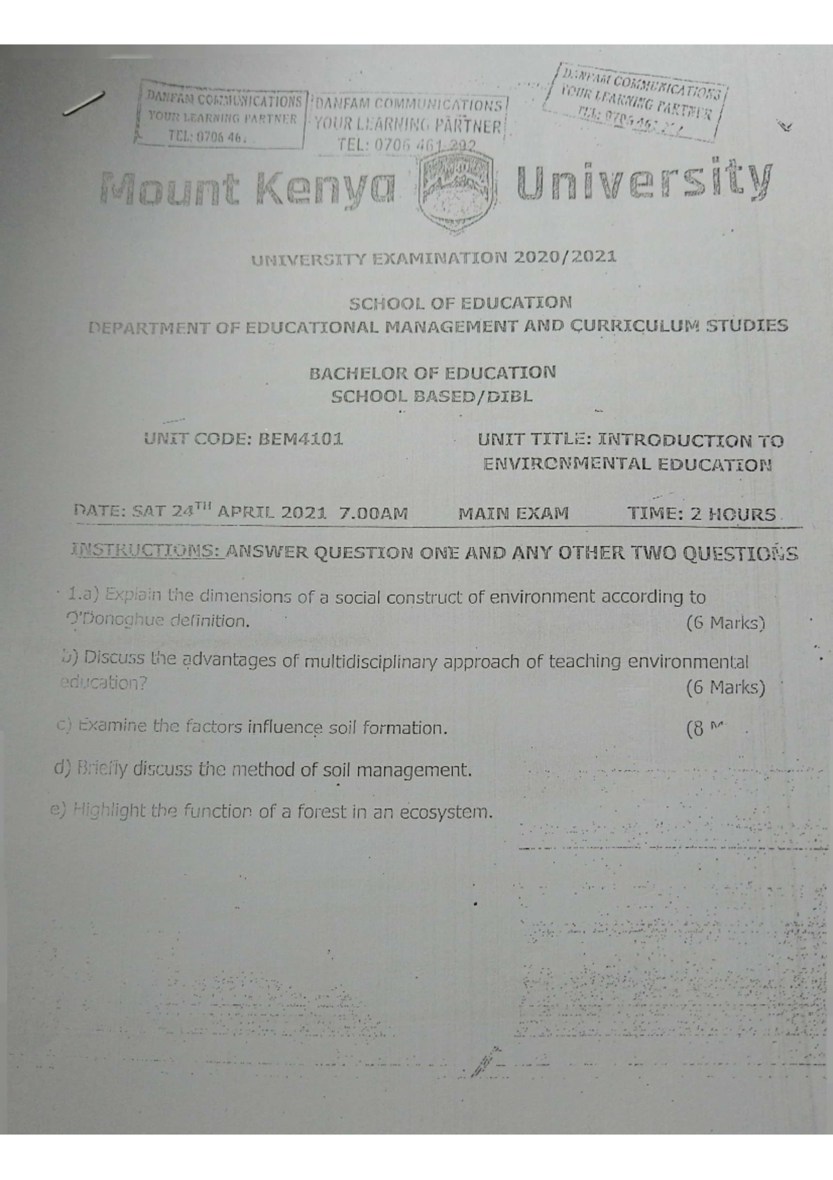 Environmental education - Introduction to environmental education - Studocu