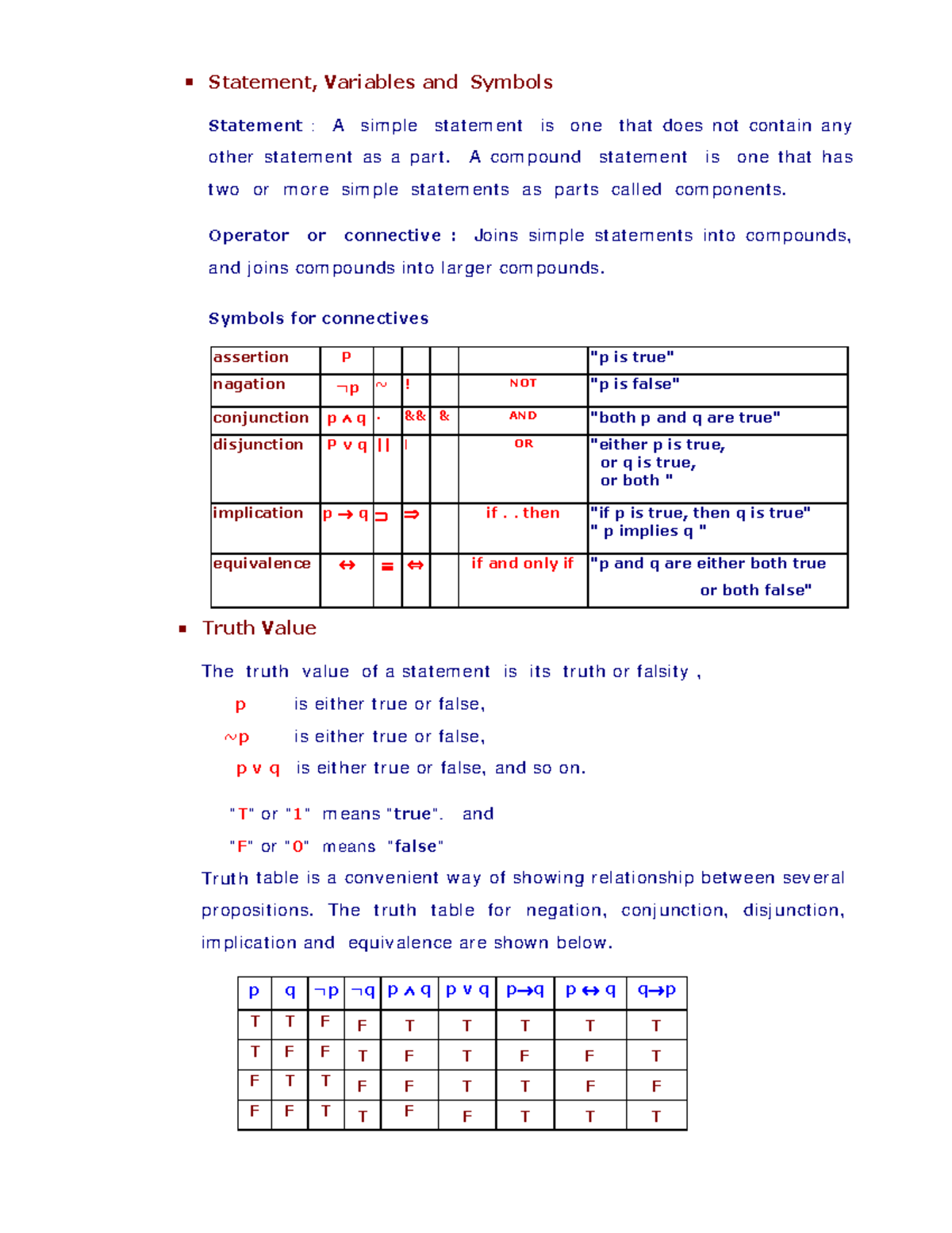 Lecture 1428643004-19 - Statement, Variables and Symbols Statement : A ...