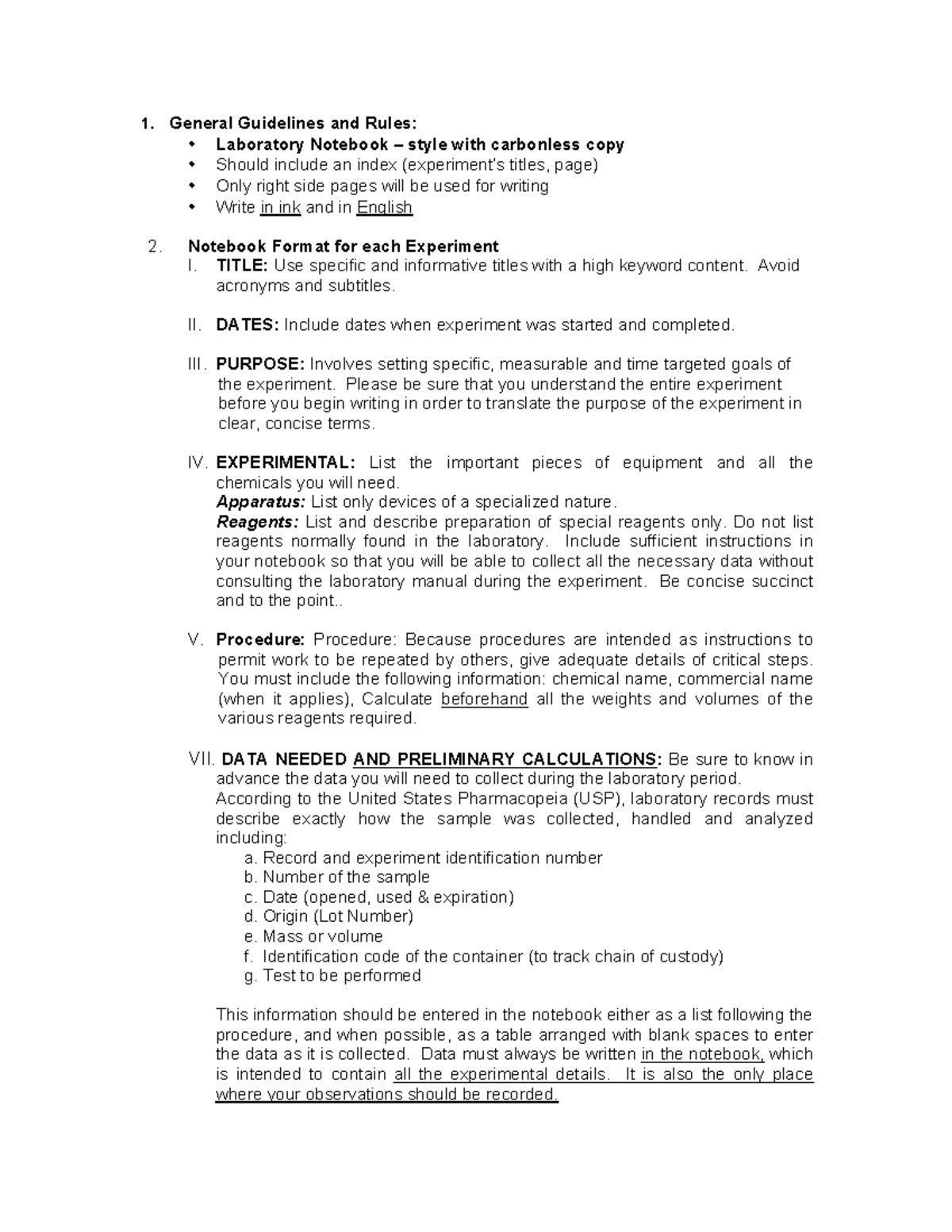 Notebooks General Guidelines and Rules - 1. General Guidelines and ...