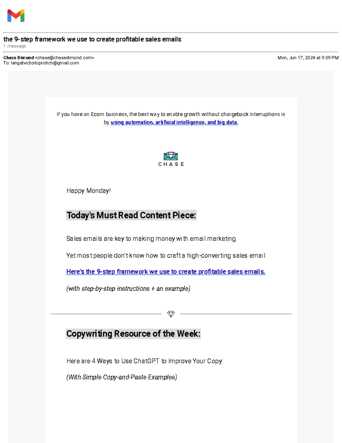 Gmail - the 9-step framework we use to create profitable sales emails - the 9-step framework we ...