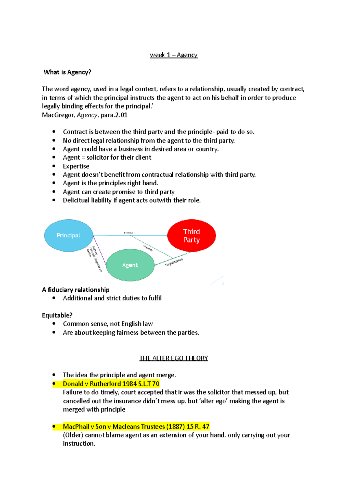 Agency - week 1 – Agency What is Agency? The word agency, used in a ...