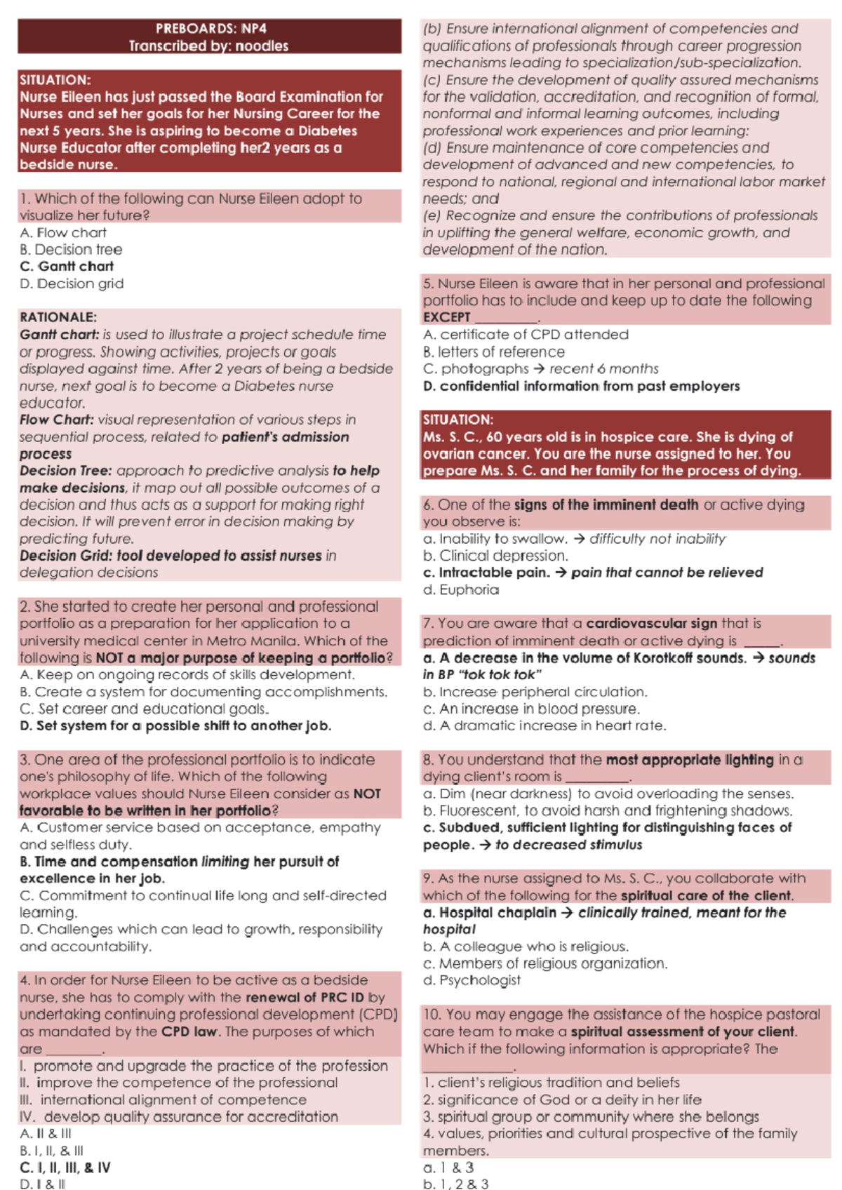 PB2 NP4 - BSN- Nursing - Studocu
