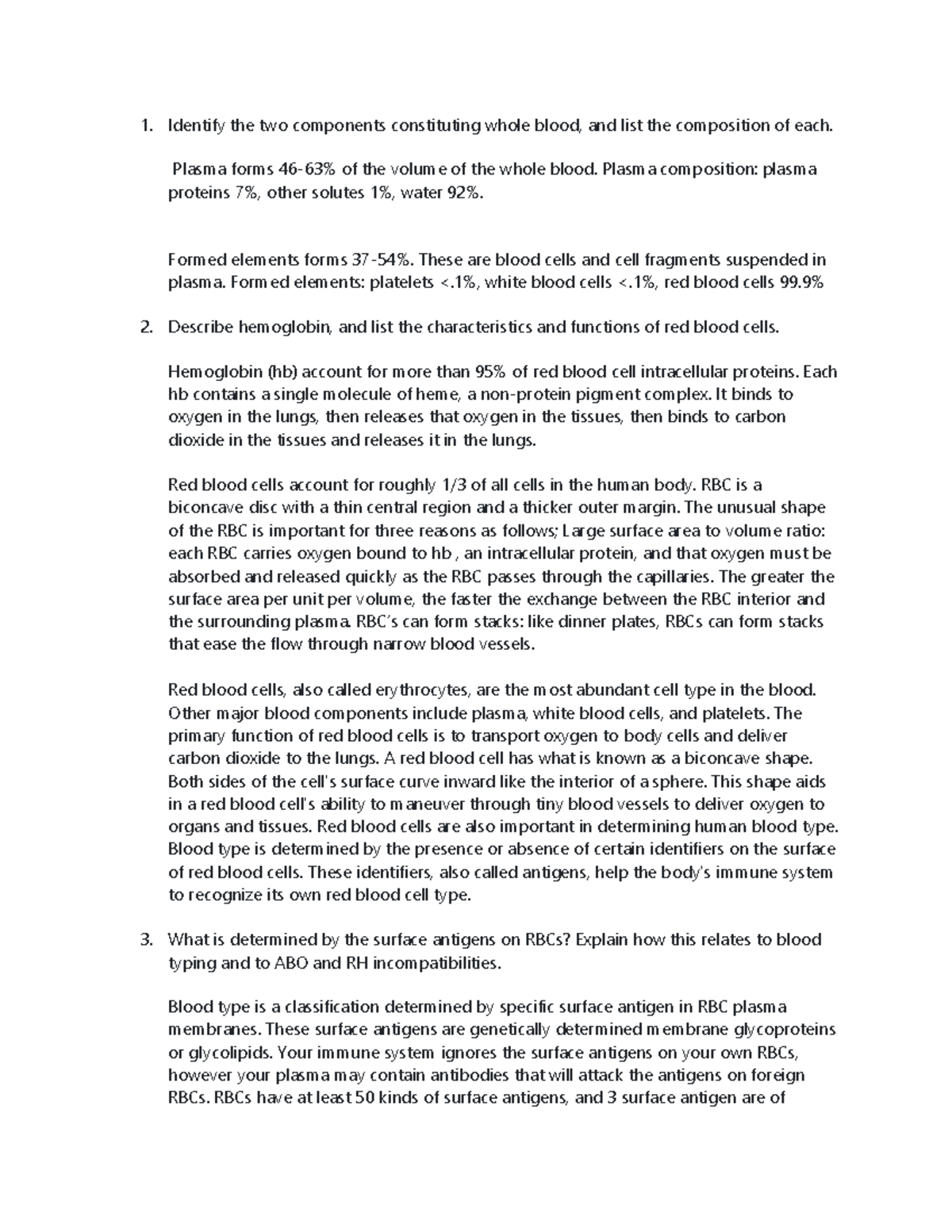 Anatomy 2 written assignment 2 - Identify the two components ...