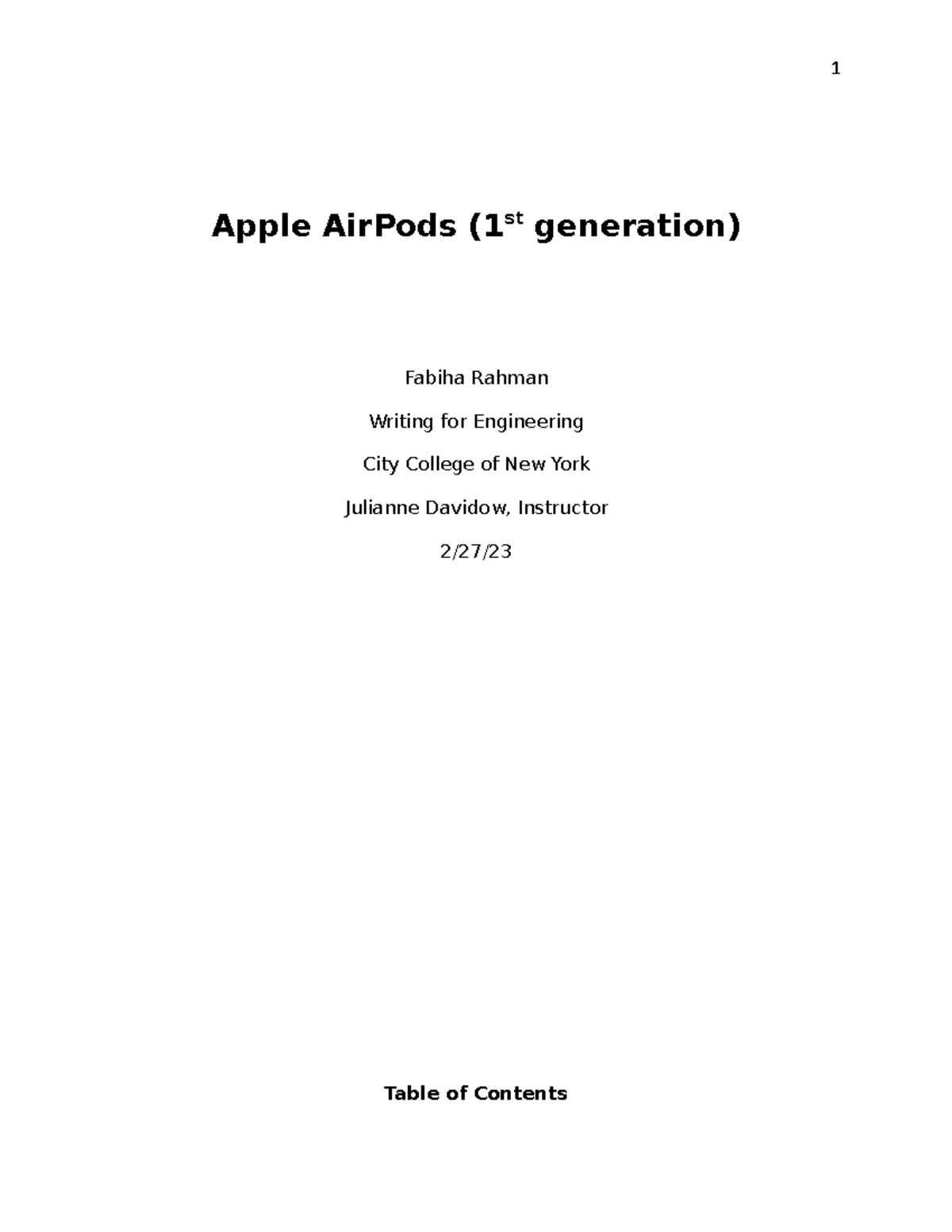 Apple AirPods (1st generation) - Studocu