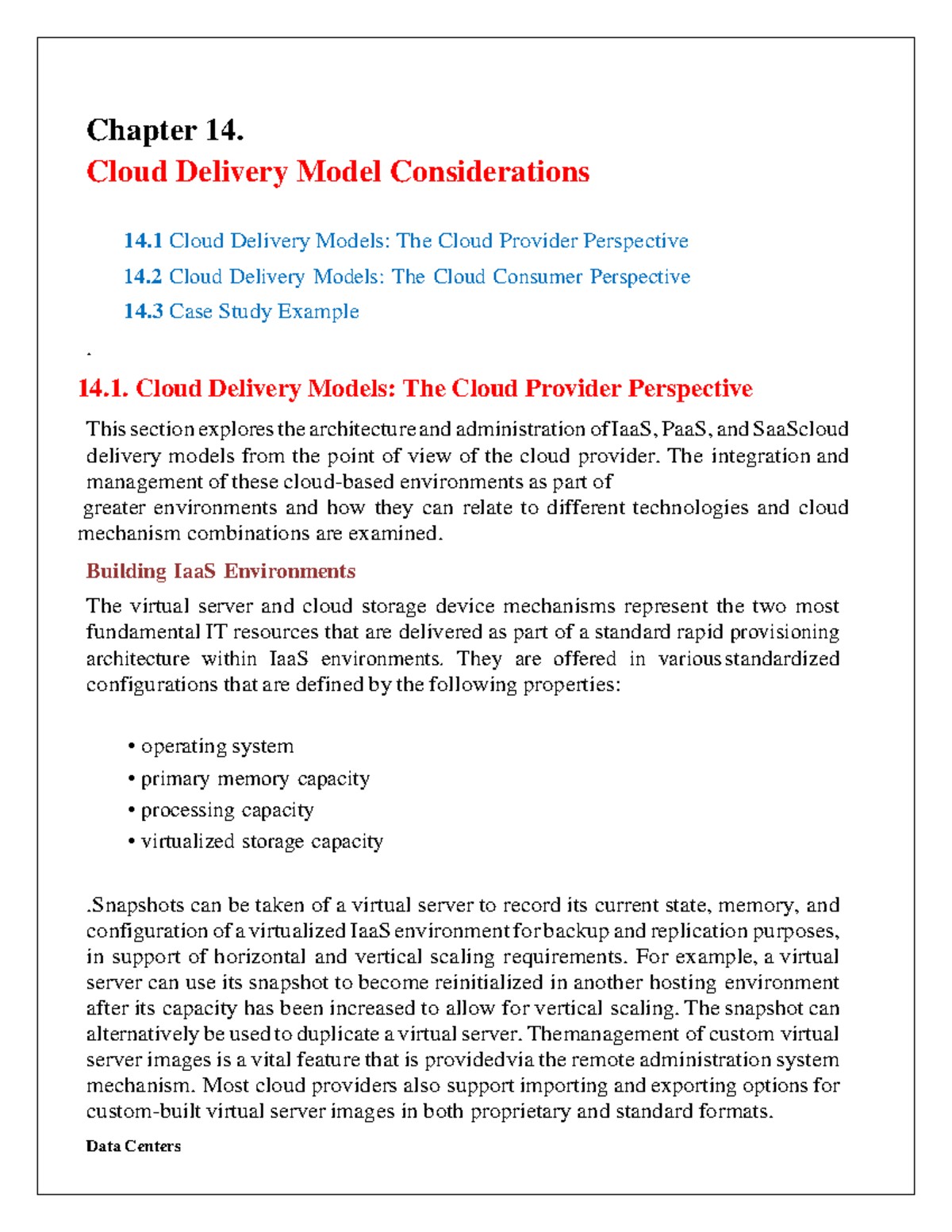 UNIT-5(PART 2 Material) - Chapter 14. Cloud Delivery Model Considerations 14 Cloud Delivery ...