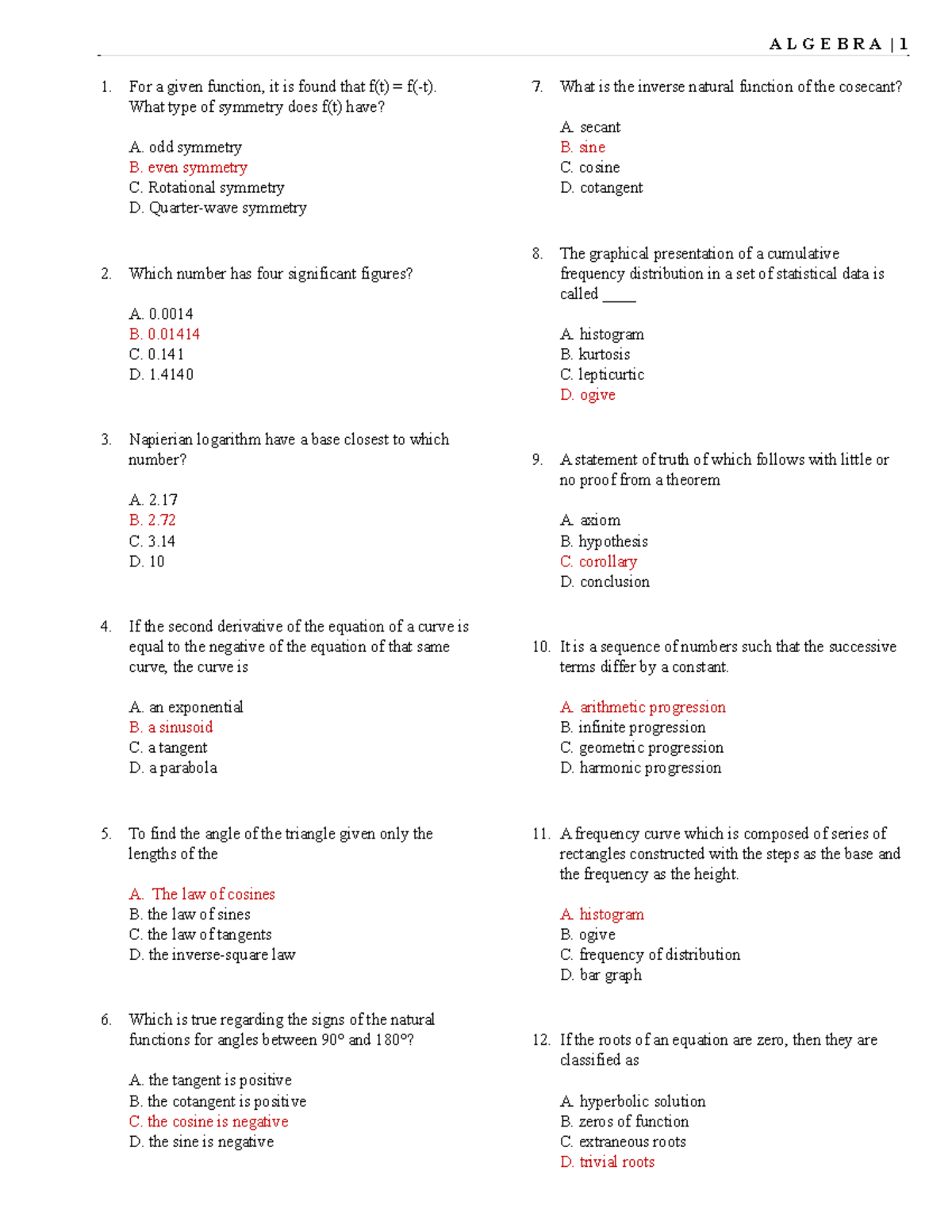 5 Yellow BOOK - Algebra - Hepful - For a given function, it is found ...