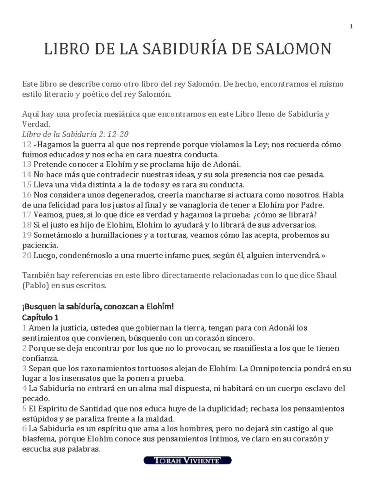1 4945352540070878538 - LIBRO DE LA SABIDURÍA DE SALOMON Este libro se ...